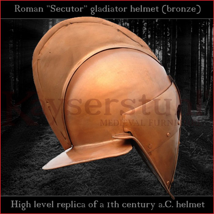 High level replica - Secutor helmet (bronze) – Kayserstuhl Reenactment Gear