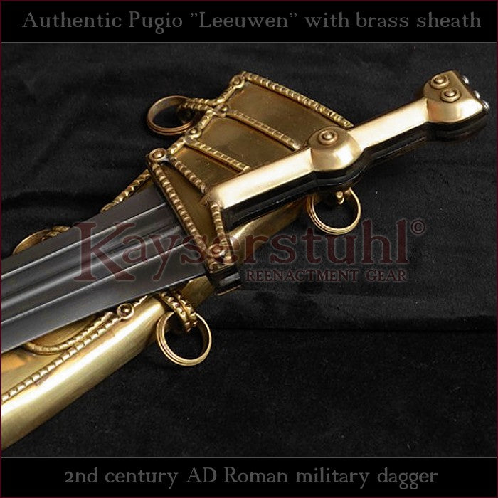Authentic replica - Pugio "Leeuwen" (Roman dagger with brass sheath ...